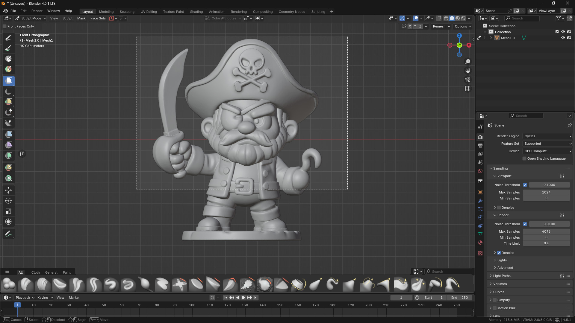 How to Cut a Model in Blender Sculpt Mode - 3DSkillUp