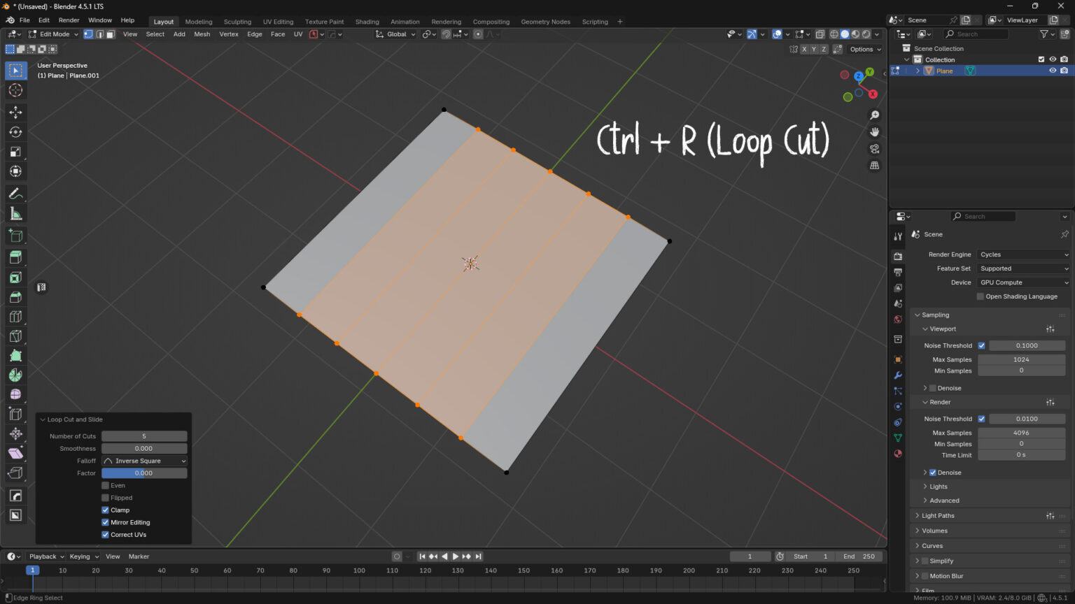Mastering Faces, Edges, and Loop Cuts in Blender - 3DSkillUp
